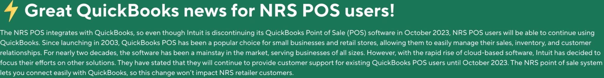 Point of Sale (POS) Software for Retail | National Retail Solutions