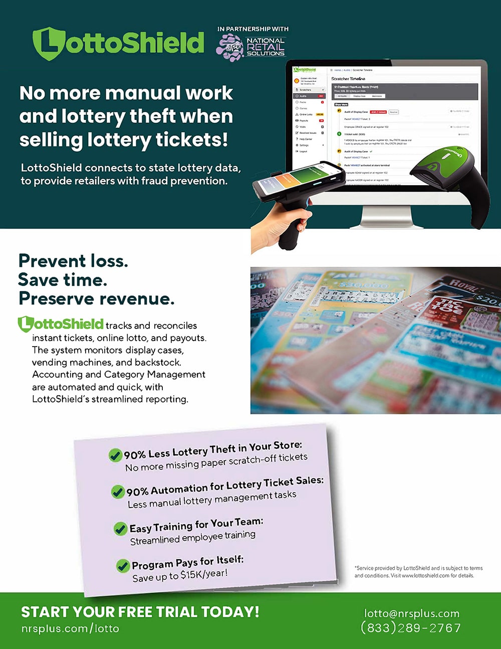 Prevent loss. Save time. Preserve revenue. | LottoShield