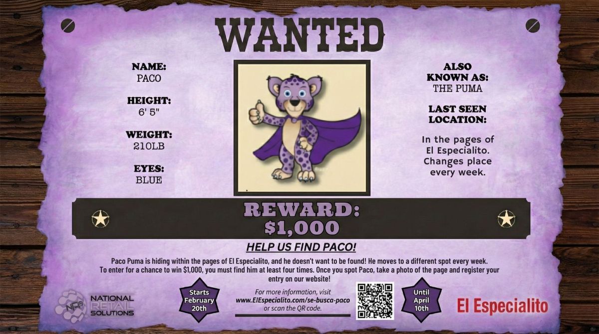 NRS & El Especialito Launch “Where’s Paco?” Contest with $1K Prize